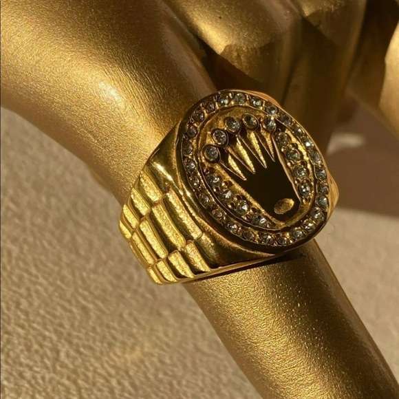 Accessories | 18k Gold Filled Mens Crown Ring Presidential Style | Poshmark